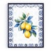 Lemon Kitchen Print: Blue Tile Wall Art (digital Download) - Etsy