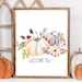Welcome Fall Printable Sign Pumpkin Vignette Wall Art Autumn Decor Fall ...