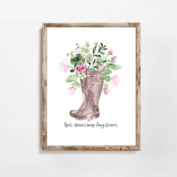 April Showers Bring May Flowers - Etsy