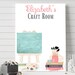 Craft Room Printable Personalized Art Room Sign Art Supplies Print ...