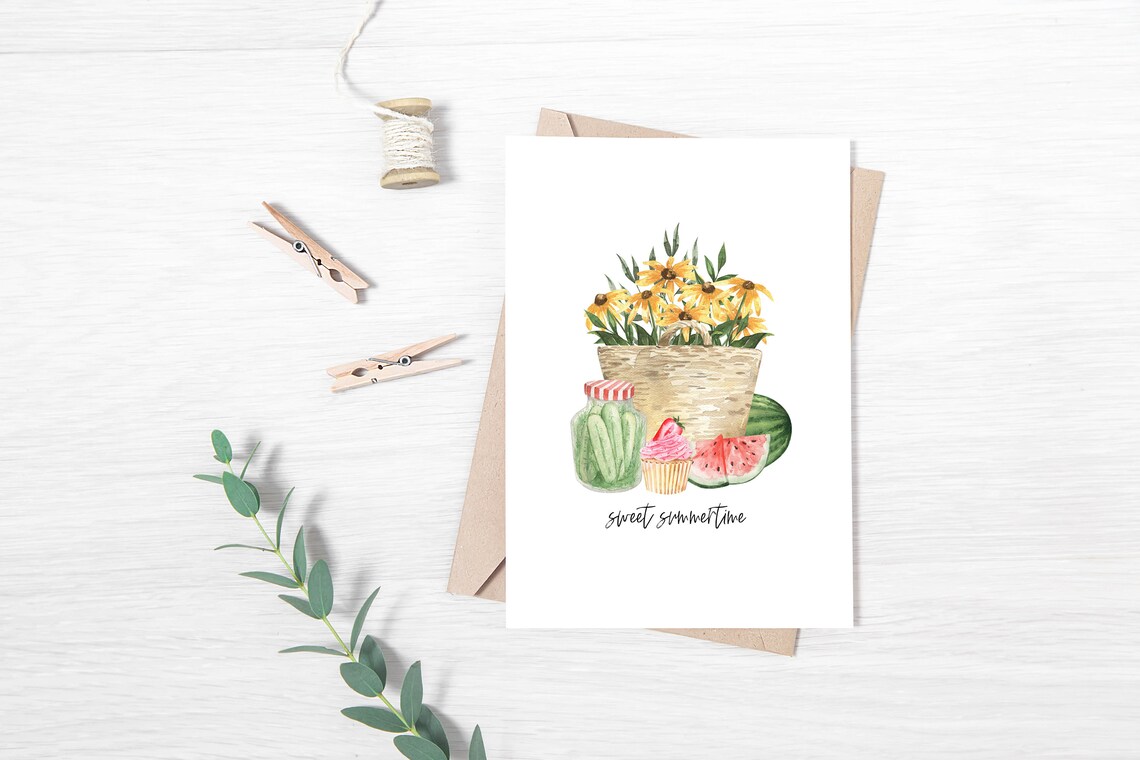 Sweet Summertime Printable Sign Summer Wall Decor 5x7 8x10 - Etsy