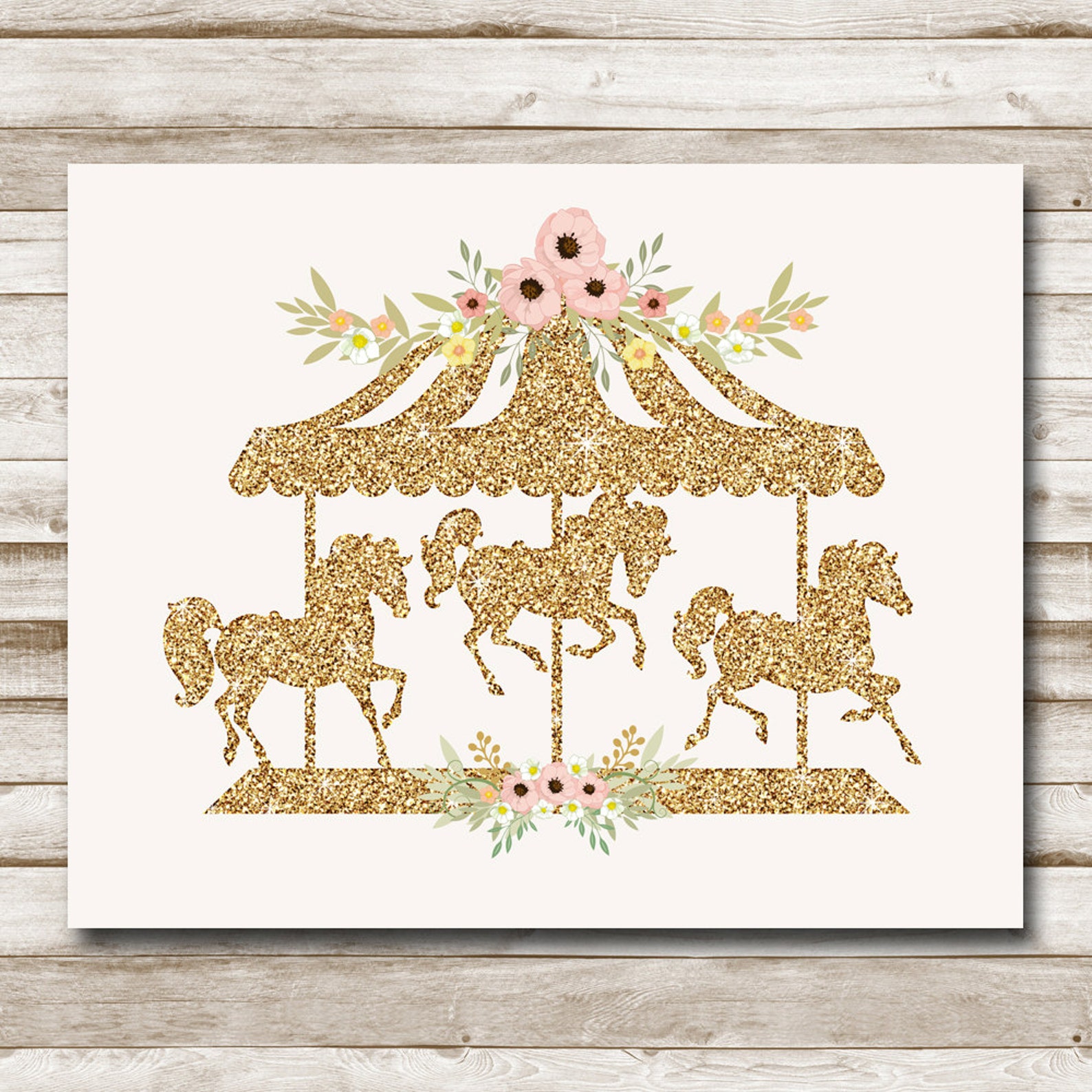Carousel Printable Nursery Carousel Printable Carousel Horse | Etsy