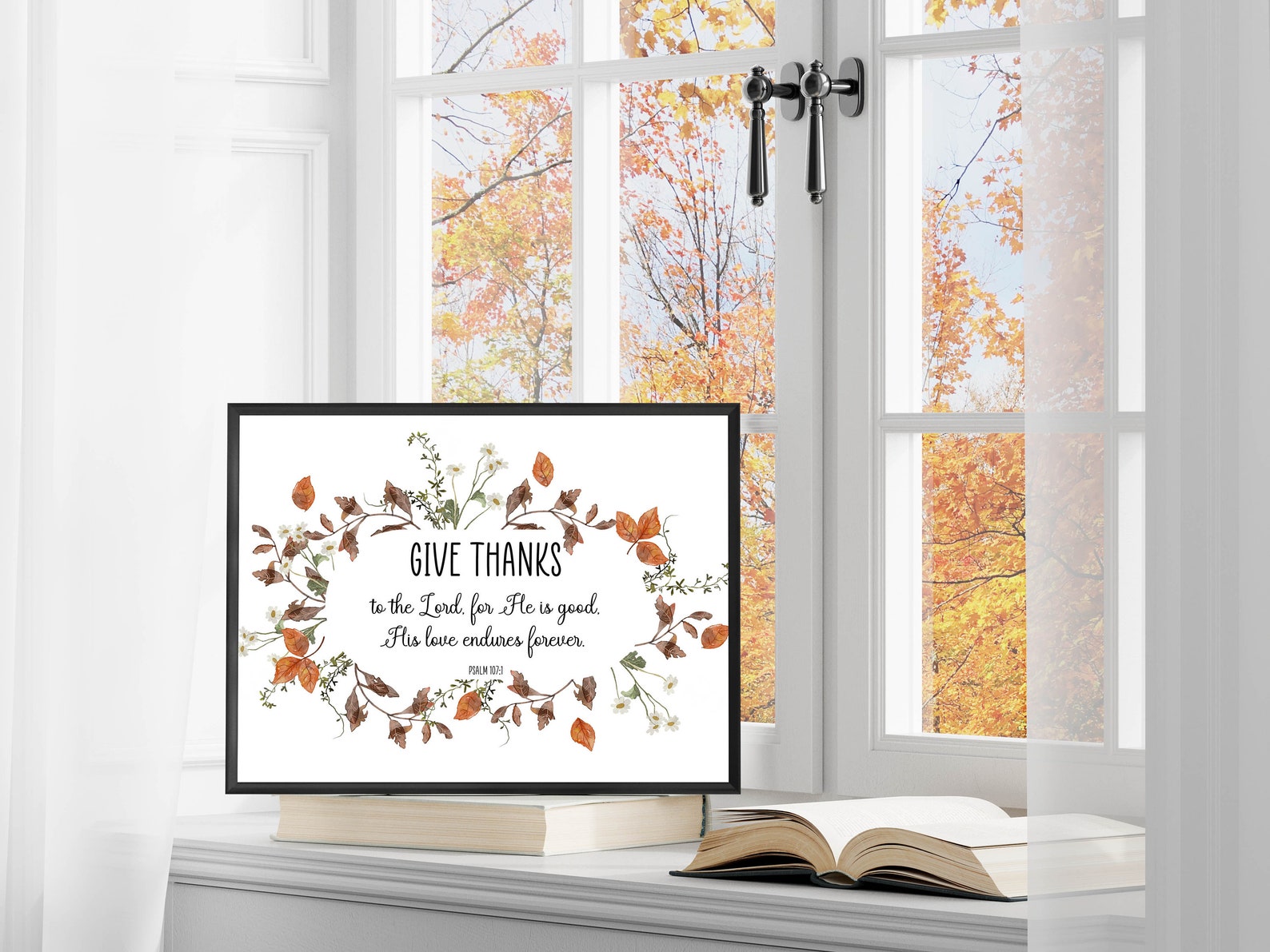 Psalm 107:1 Printable Give Thanks to the Lord for He is Good - Etsy