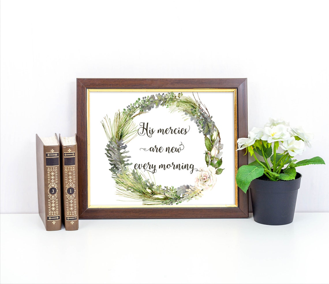 His Mercies Are New Every Morning Printable Calligraphy - Etsy