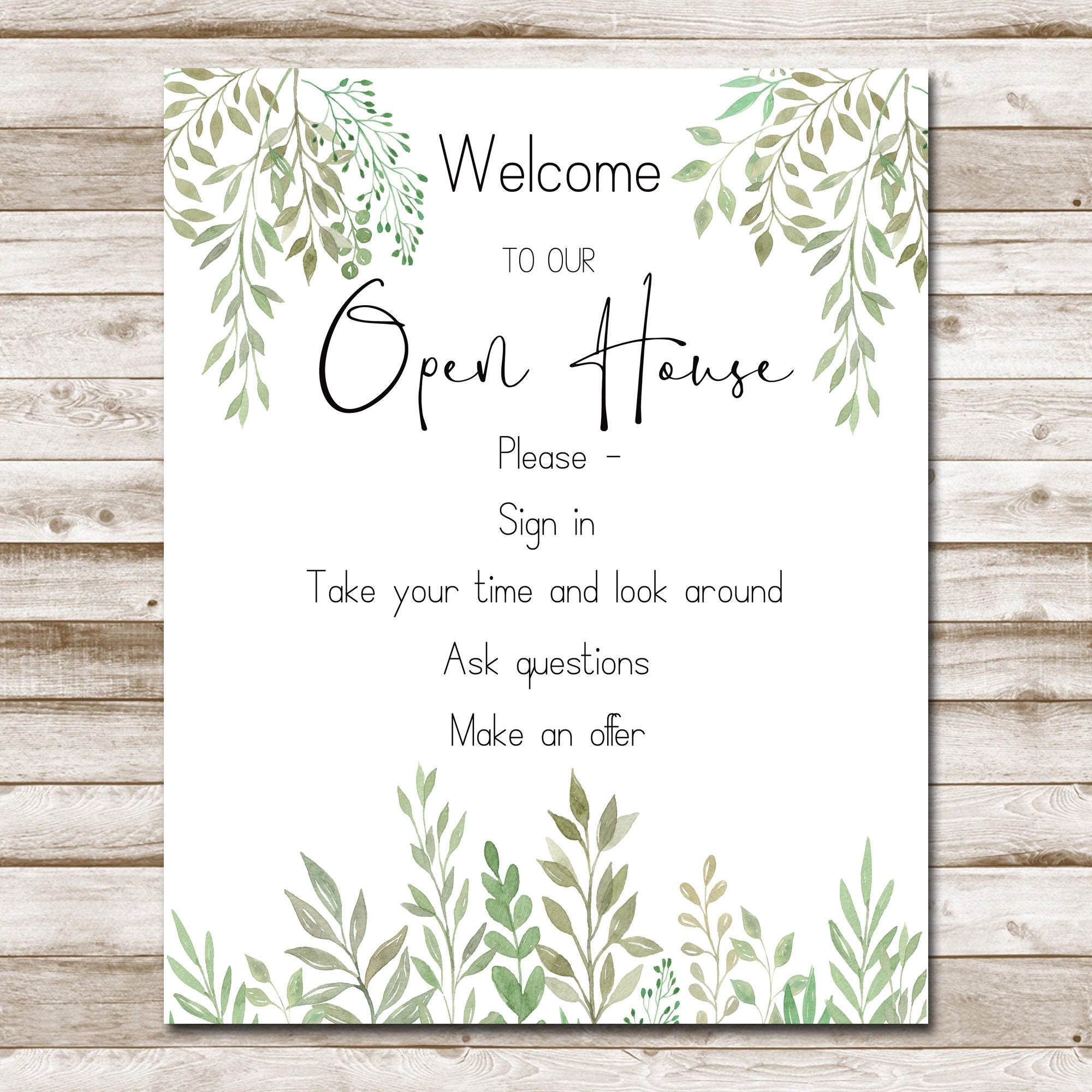 Welcome to Our Open House Real Estate Open House Sign Selling | Etsy