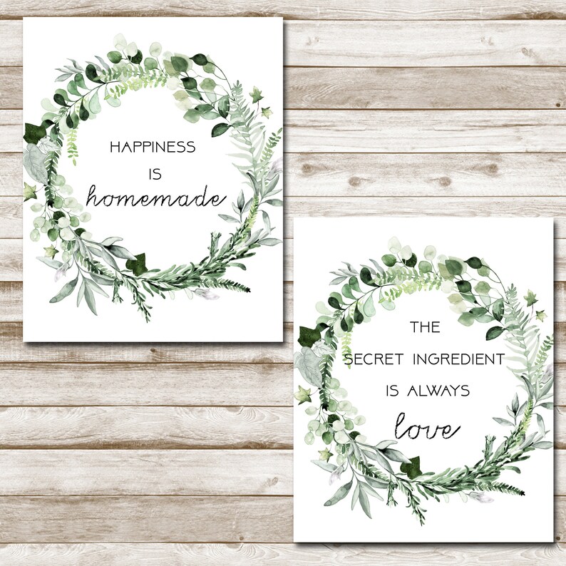 Happiness is Homemade Printable Quote Set the Secret - Etsy