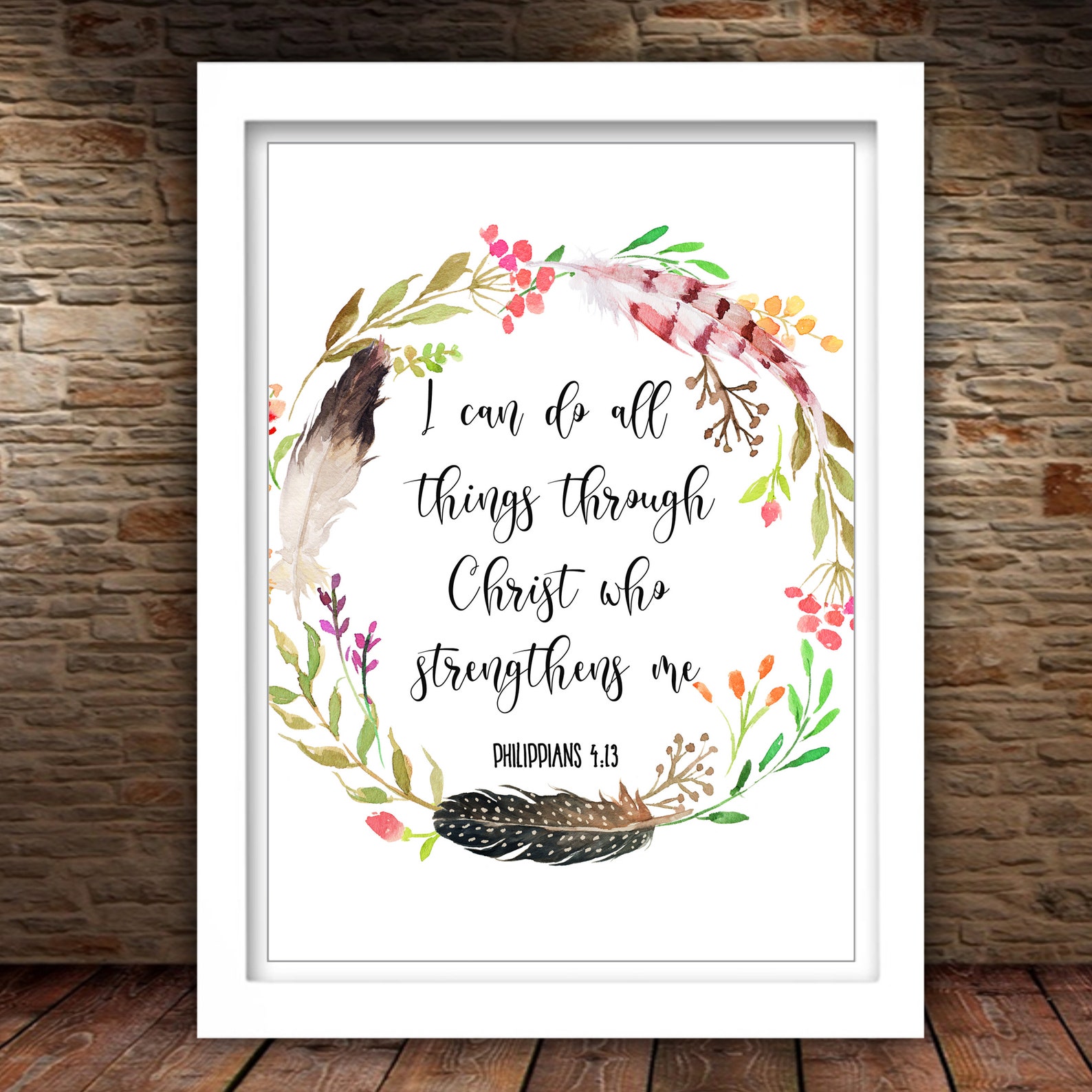 Philippians 4:13 Printable Bible Verse Print Home Decor - Etsy