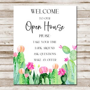 Welcome to Our Open House Real Estate Open House Sign Selling Home ...