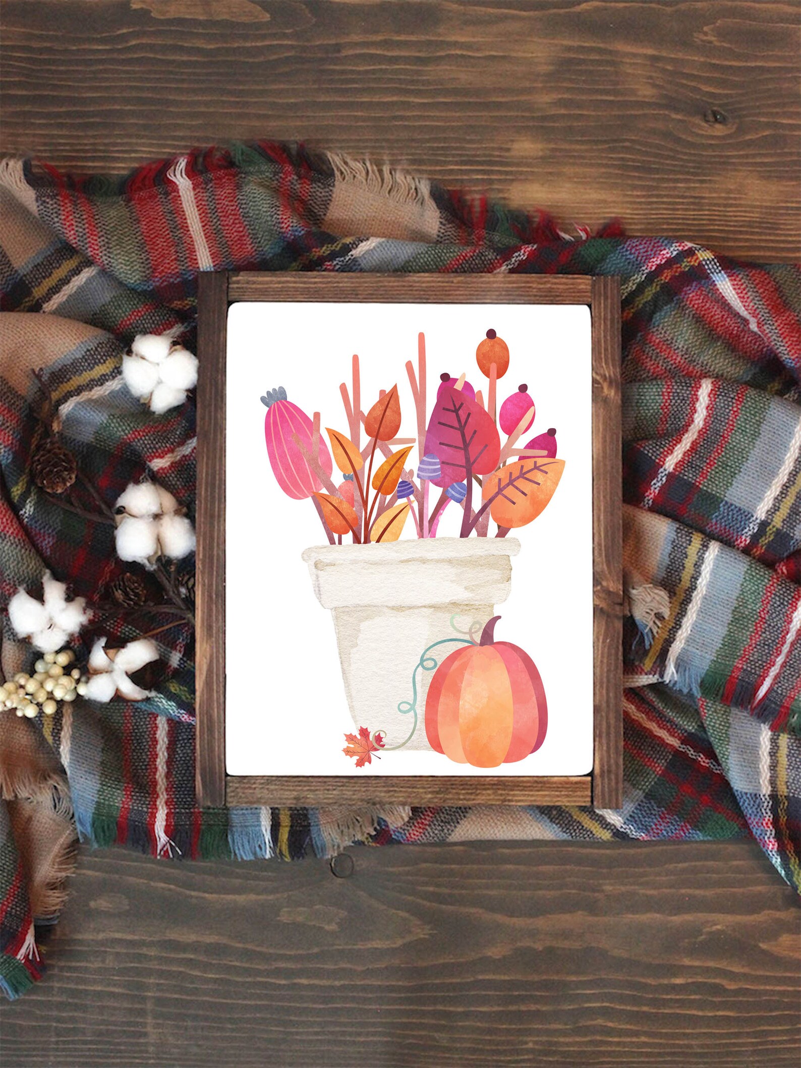 Fall Bouquet Printable Fall Wall Art Autumn Decor Pumpkins - Etsy