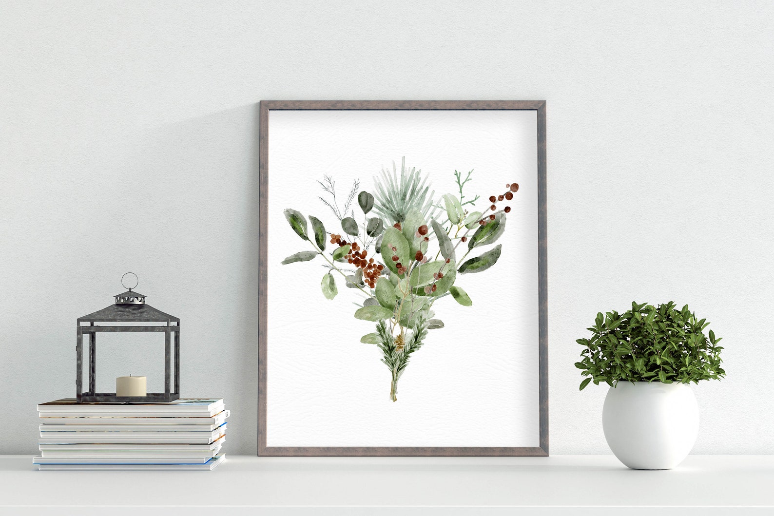 Botanical Print | Woodland Bouquet, Forest Greenery, Rustic Decor ...