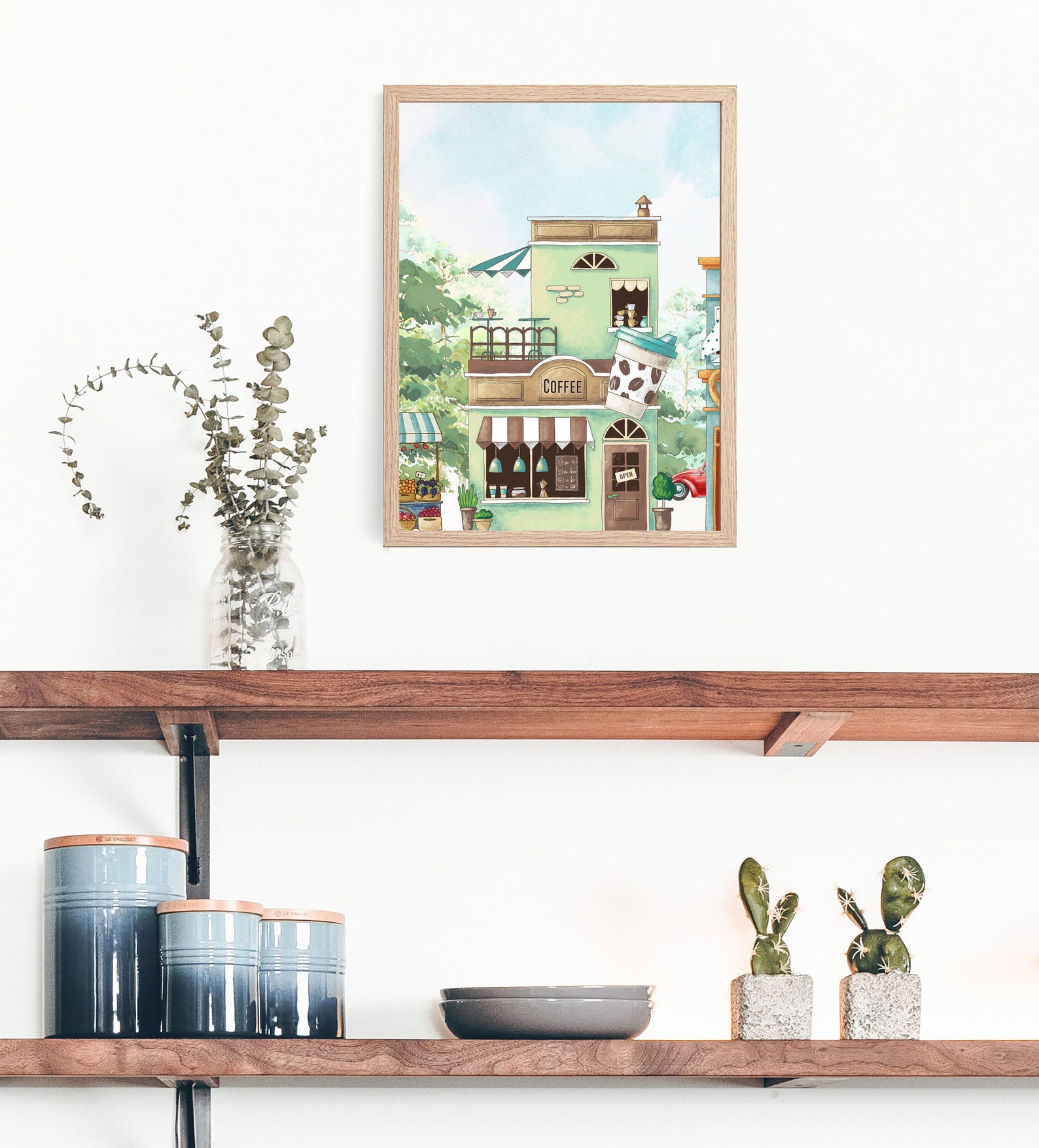 Coffee Shop Sign Printable Kitchen Decor Sign Whimsical Cafe - Etsy