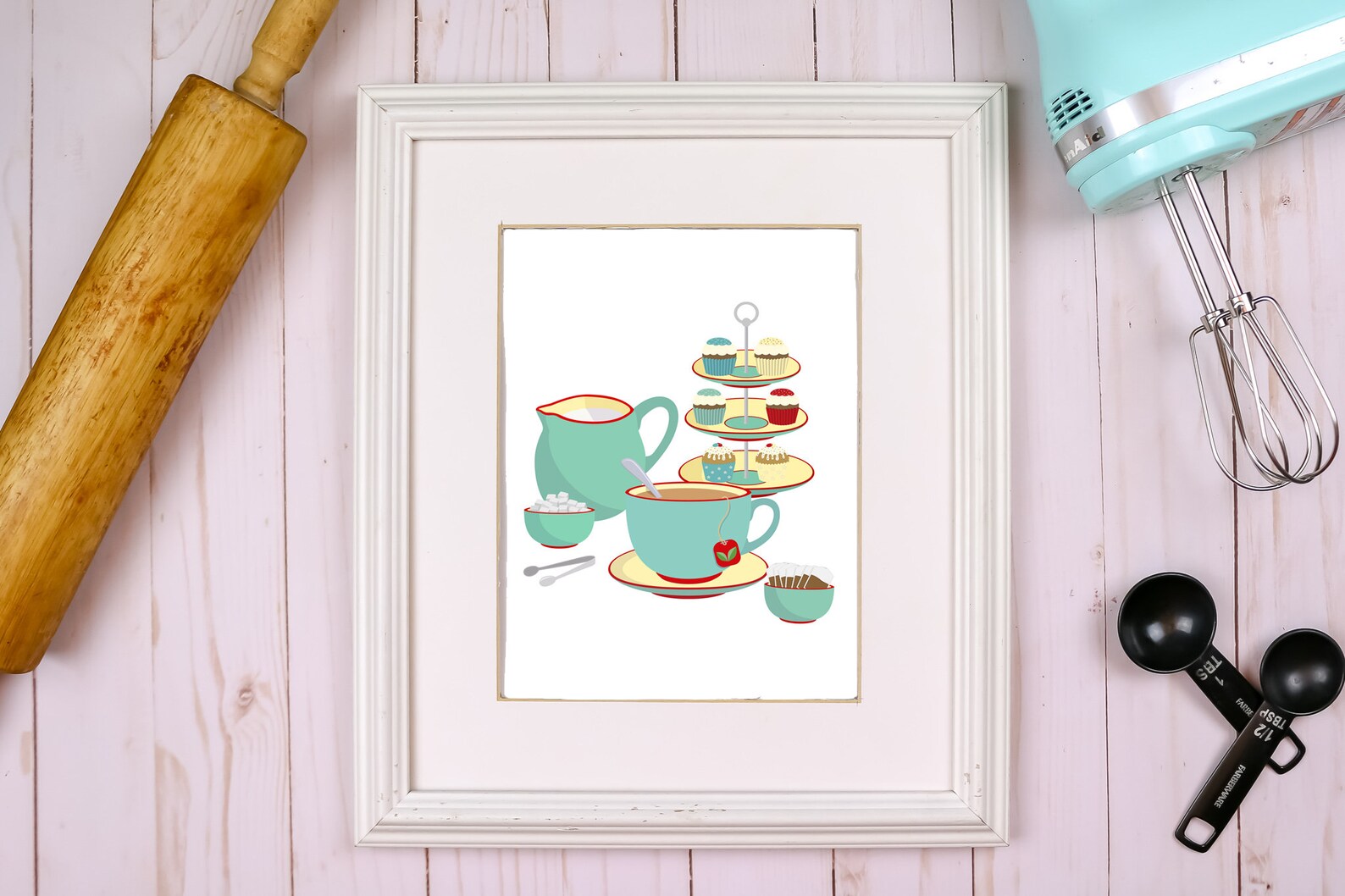 Vintage Tea Printable Kitchen Printable Wall Art Retro Kitchen - Etsy