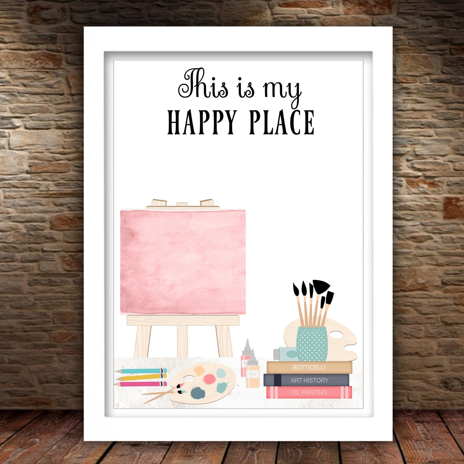 This is My Happy Place Printable Art Room Sign Art Supplies - Etsy