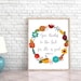 Give Thanks to the Lord Printable 1 Chronicles 16:34 Floral Wreath Home ...