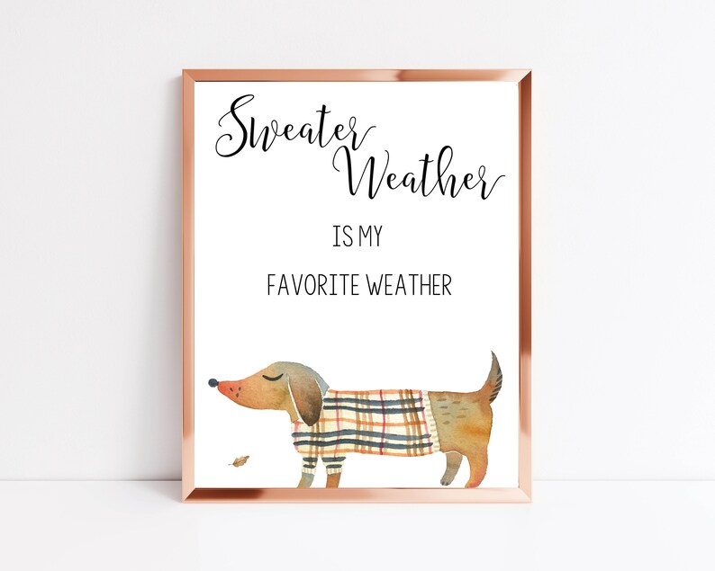 Sweater Weather is My Favorite Weather Printable Home Decor - Etsy