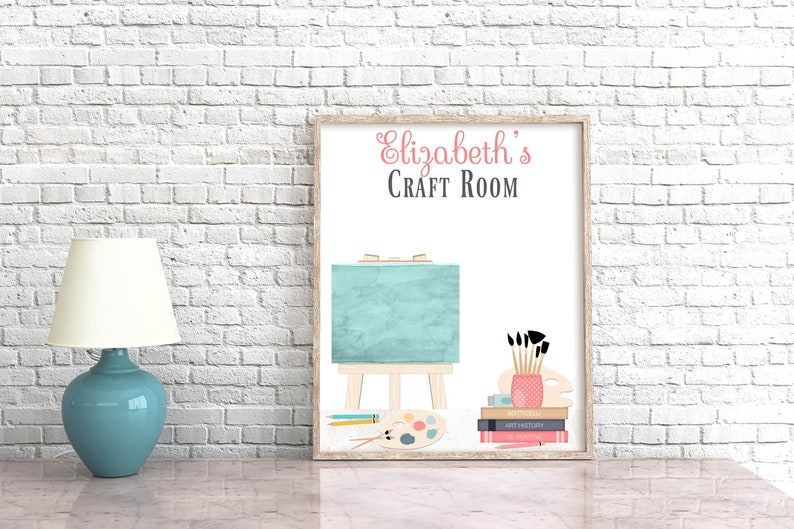 Craft Room Printable Personalized Art Room Sign Art Supplies - Etsy