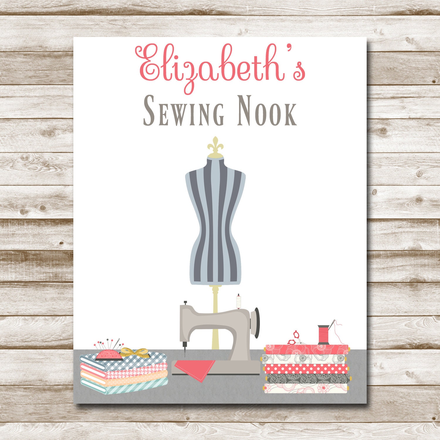 Sewing Nook Printable Personalized Craft Room Sign Sewing Room - Etsy ...