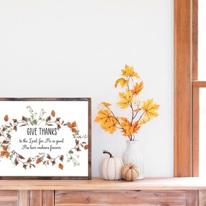 Psalm 107:1 Printable Give Thanks to the Lord for He is Good Bible ...