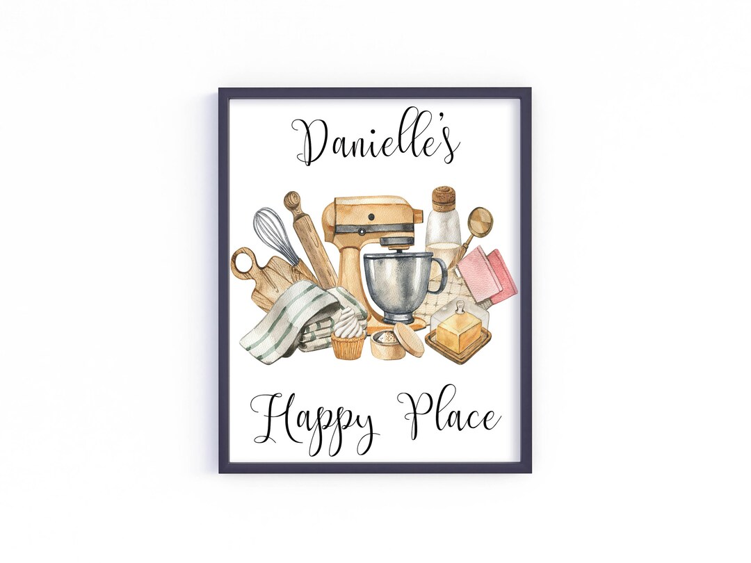 Personalized Baking Room Sign Printable Kitchen Art Home Decor Bakers ...