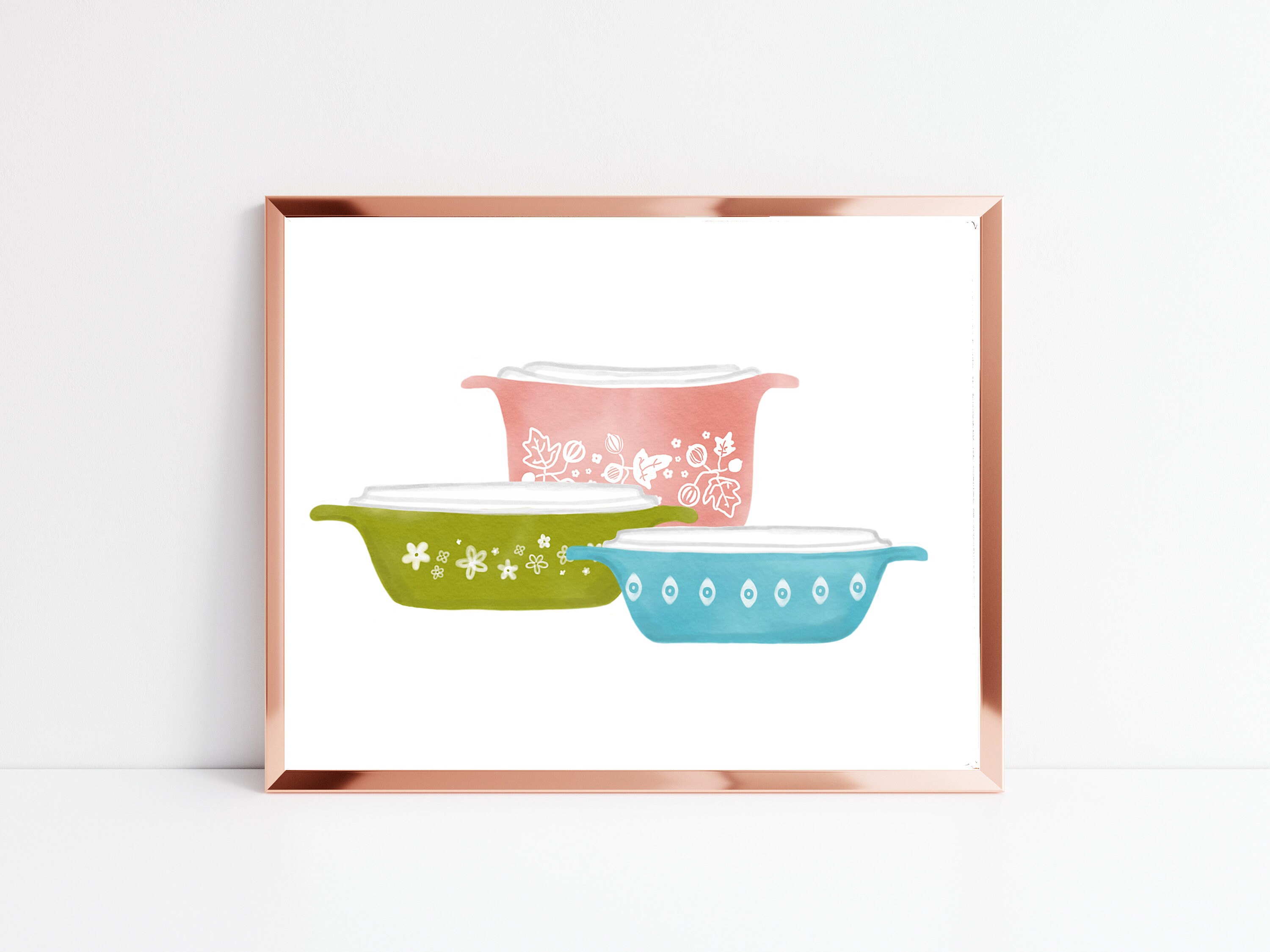 Vintage Pyrex Printable Kitchen Printable Wall Art Pyrex | Etsy