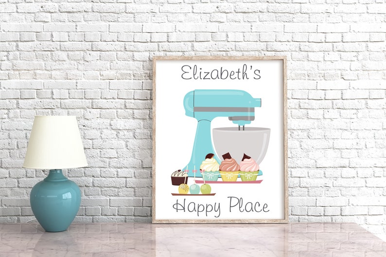 Personalized Baking Room Sign Printable Kitchen Art Home Decor | Etsy