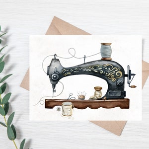 Vintage Sewing Machine Printable Sewing Print Craft Room | Etsy