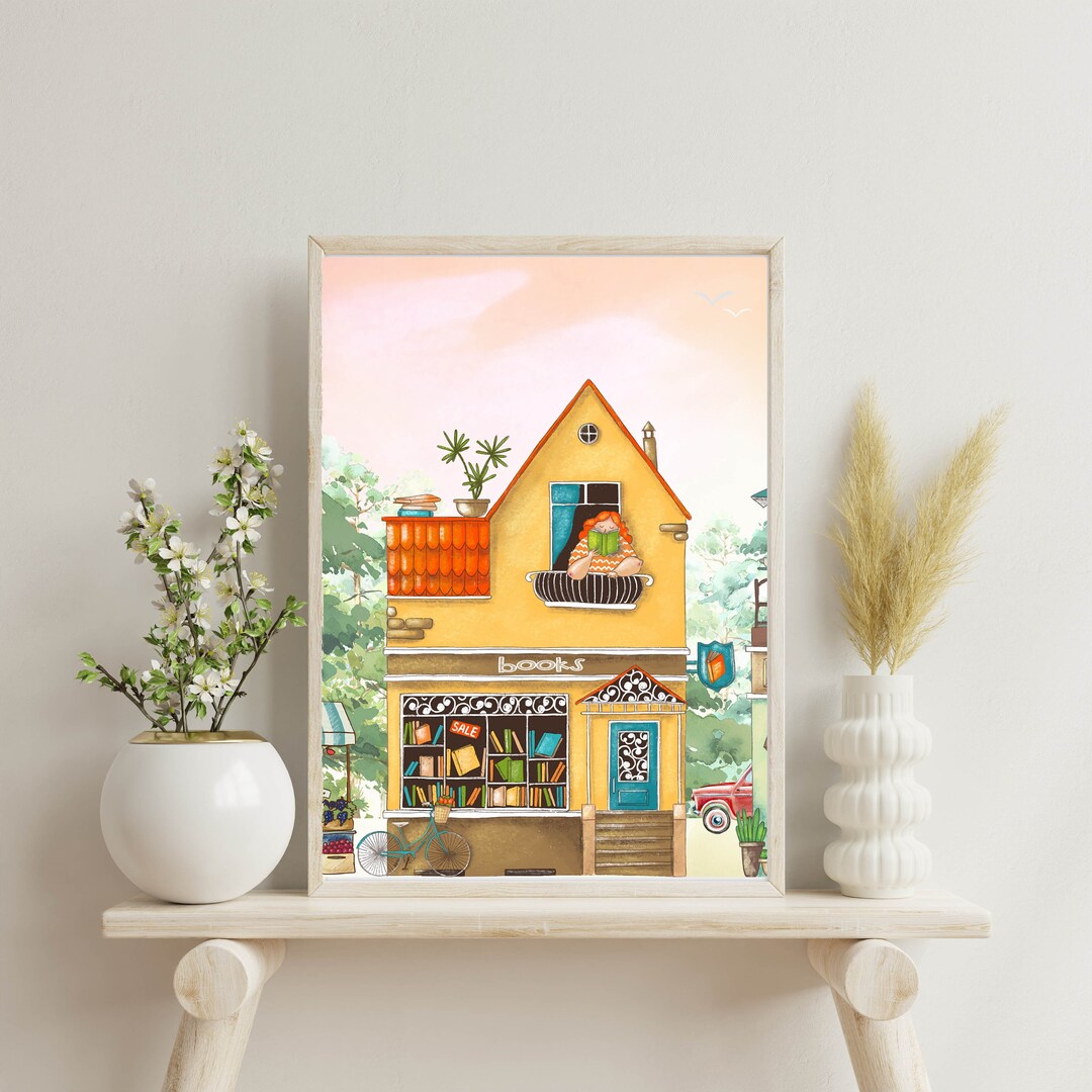 Book Shop Sign Printable Books Decor Sign Whimsical Decor 5x7 8x10 ...