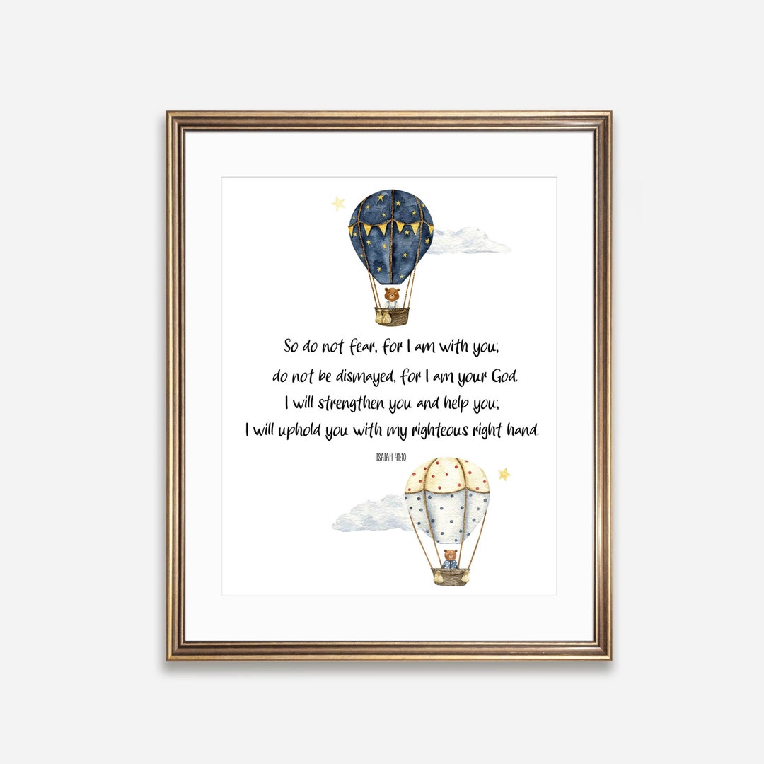 Isaiah 41:10 Printable Bible Verse Wall Art Do Not Fear I Am With You ...