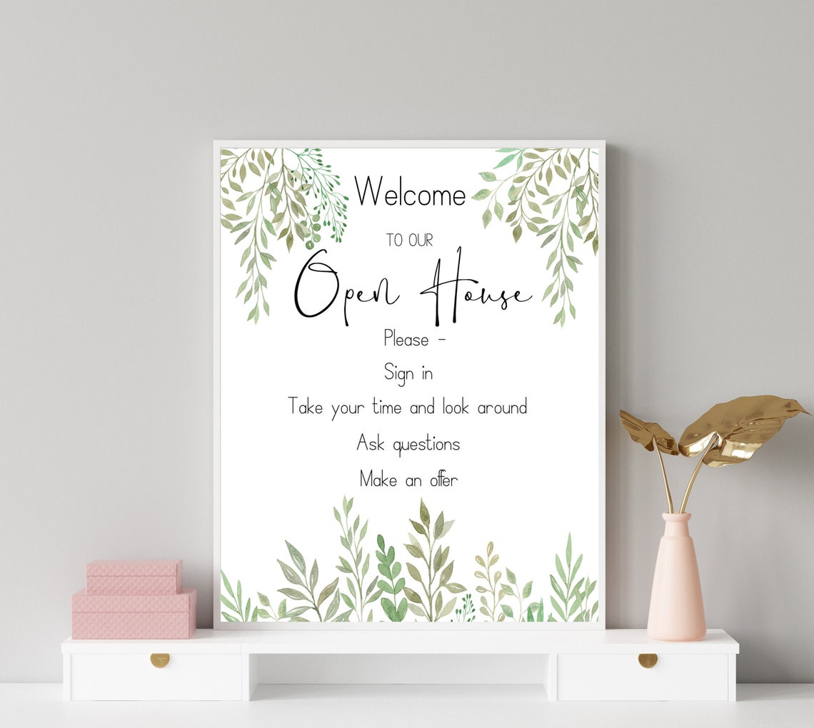 Welcome to Our Open House Real Estate Open House Sign Selling | Etsy