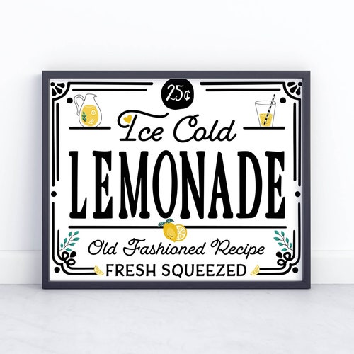 Lemon Printable Lemon Bunch Kitchen Sign 5x7 8x10 11x14 16x20 - Etsy