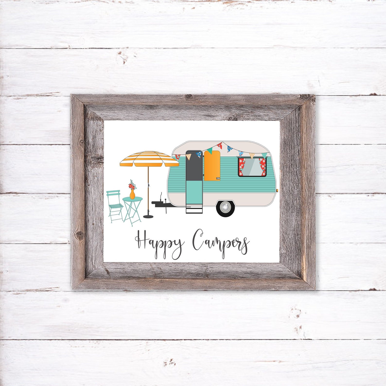 Happy Campers Printable Wall Art Set 5x7 8x10 11x14 16x20 - Etsy