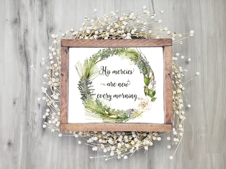 His Mercies Are New Every Morning Printable Calligraphy | Etsy