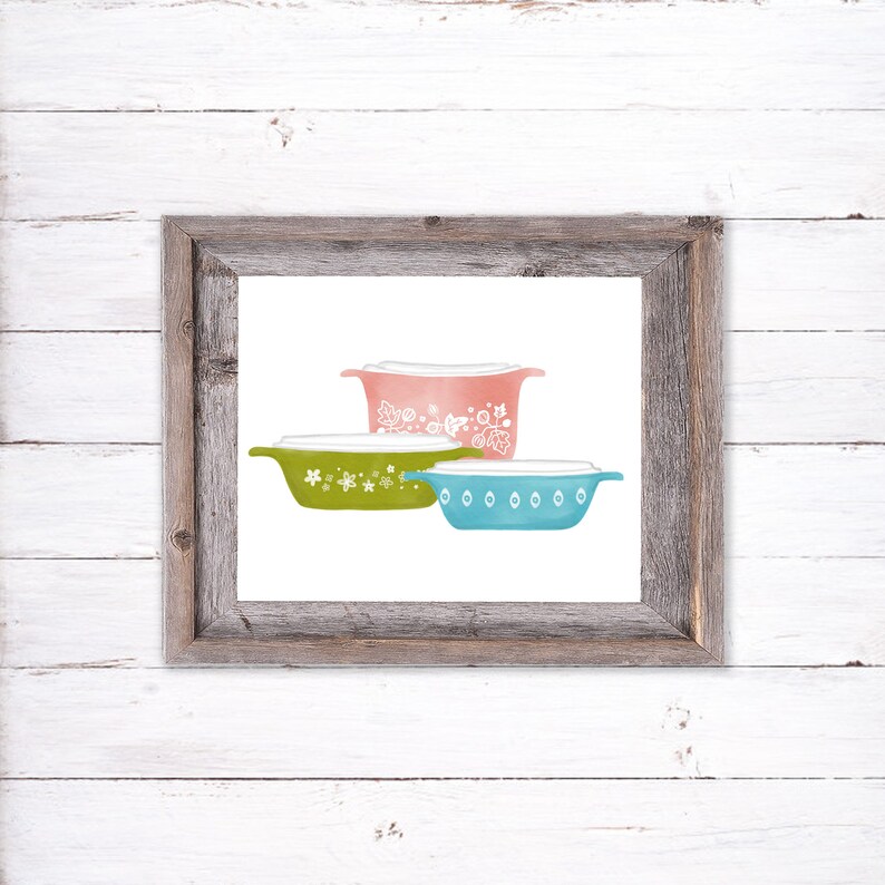 Vintage Pyrex Printable Kitchen Printable Wall Art Pyrex - Etsy Canada