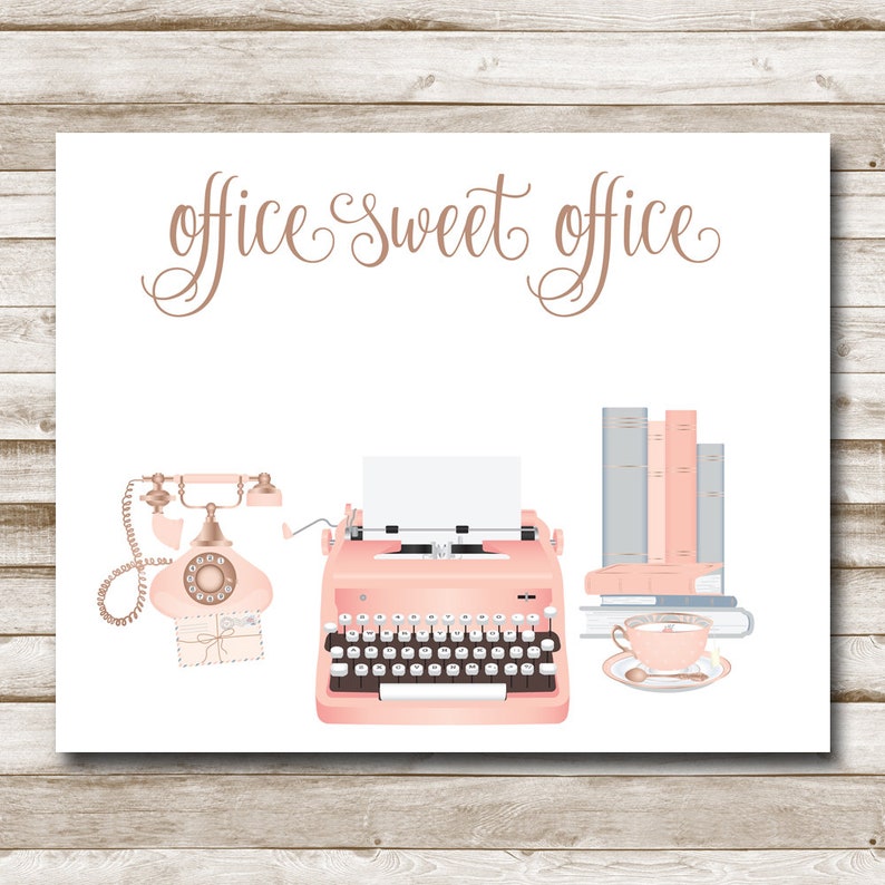 Office Sweet Office Printable 5x7 8x10 11x14 16x20 Vintage | Etsy