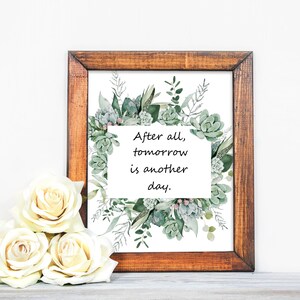 After All Tomorrow is Another Day Printable Wall Art Inspirational Sign ...