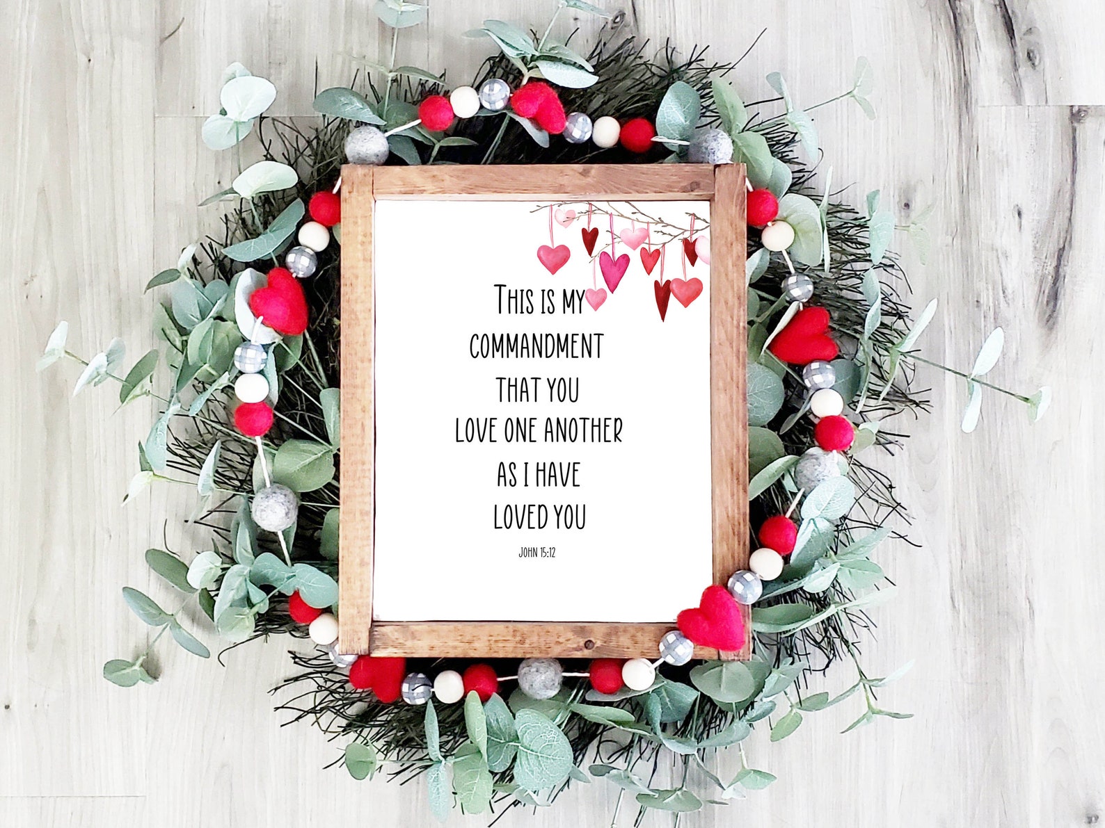 Love One Another John 15:12 Printable Commandment Bible Print - Etsy