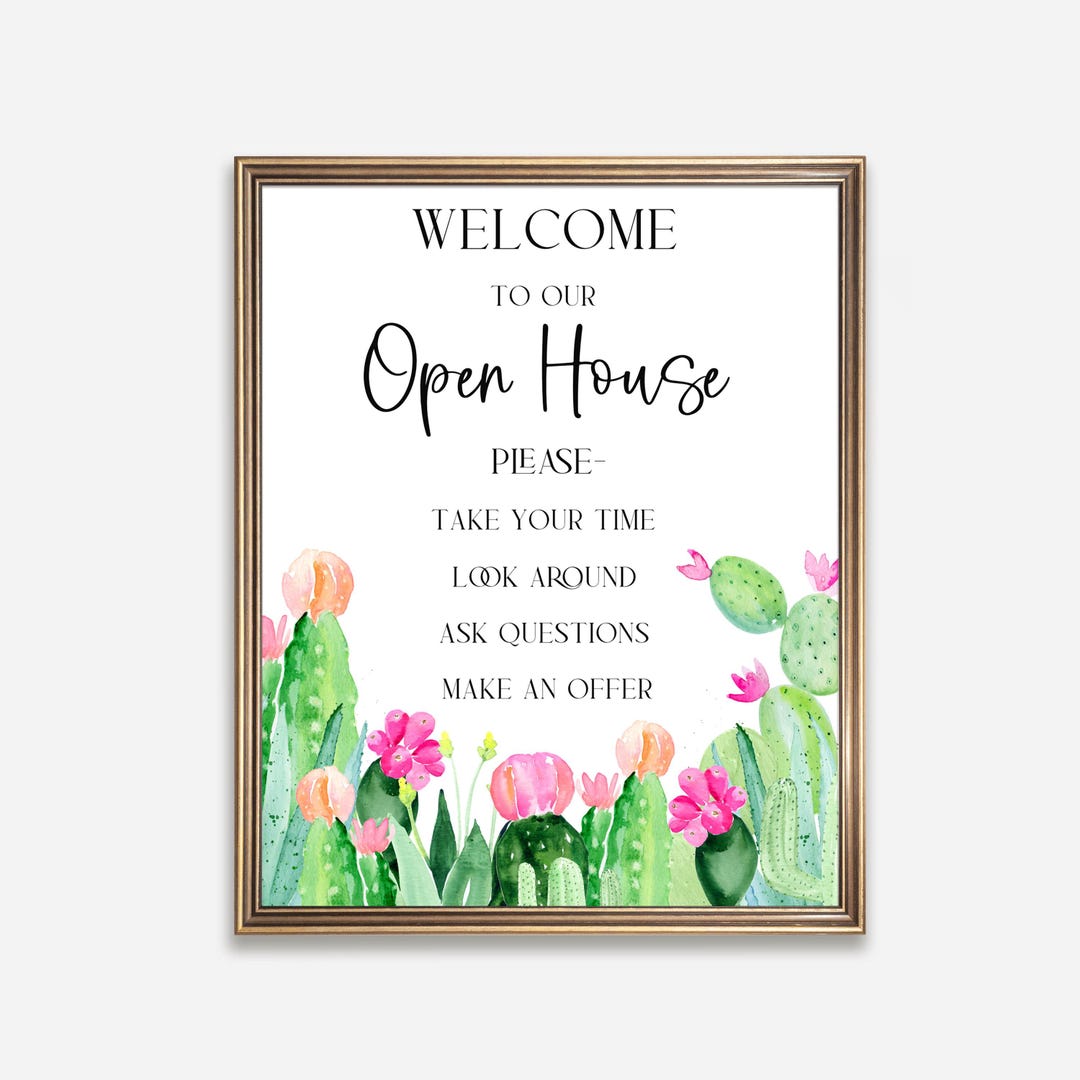 Welcome to Our Open House Real Estate Open House Sign Selling Home ...
