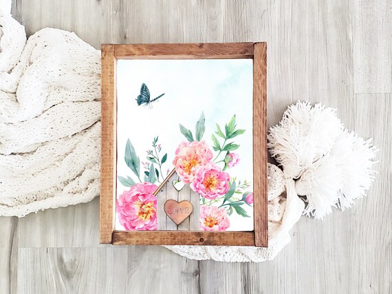 Art & Collectibles Giclée Blue Bird Floral Art Print Birdhouse and ...