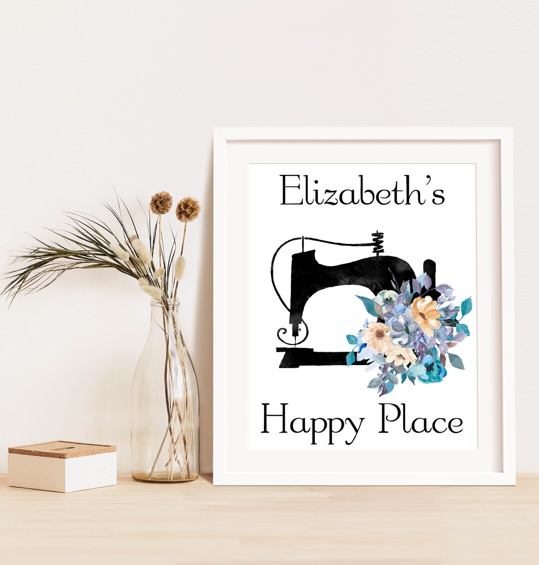 Personalized Craft Room Printable Craft Room Sign Happy Place Sewing ...