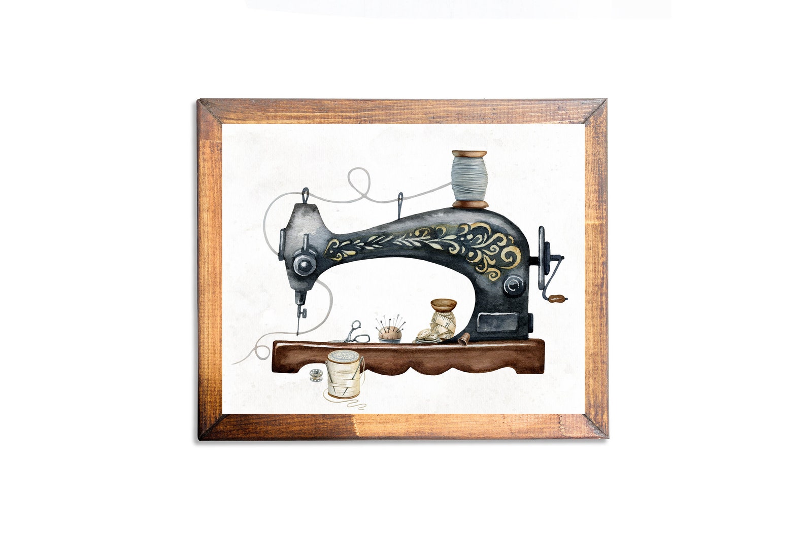 Vintage Sewing Machine Printable Sewing Print Craft Room | Etsy