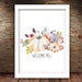 Welcome Fall Printable Sign Pumpkin Vignette Wall Art Autumn - Etsy