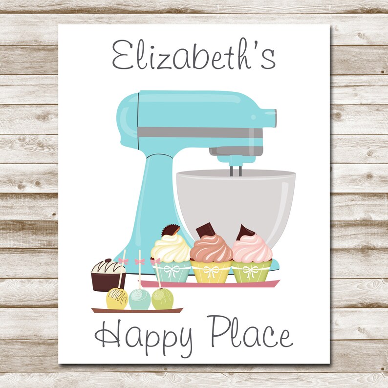 Personalized Baking Room Sign Printable Kitchen Art Home Decor | Etsy