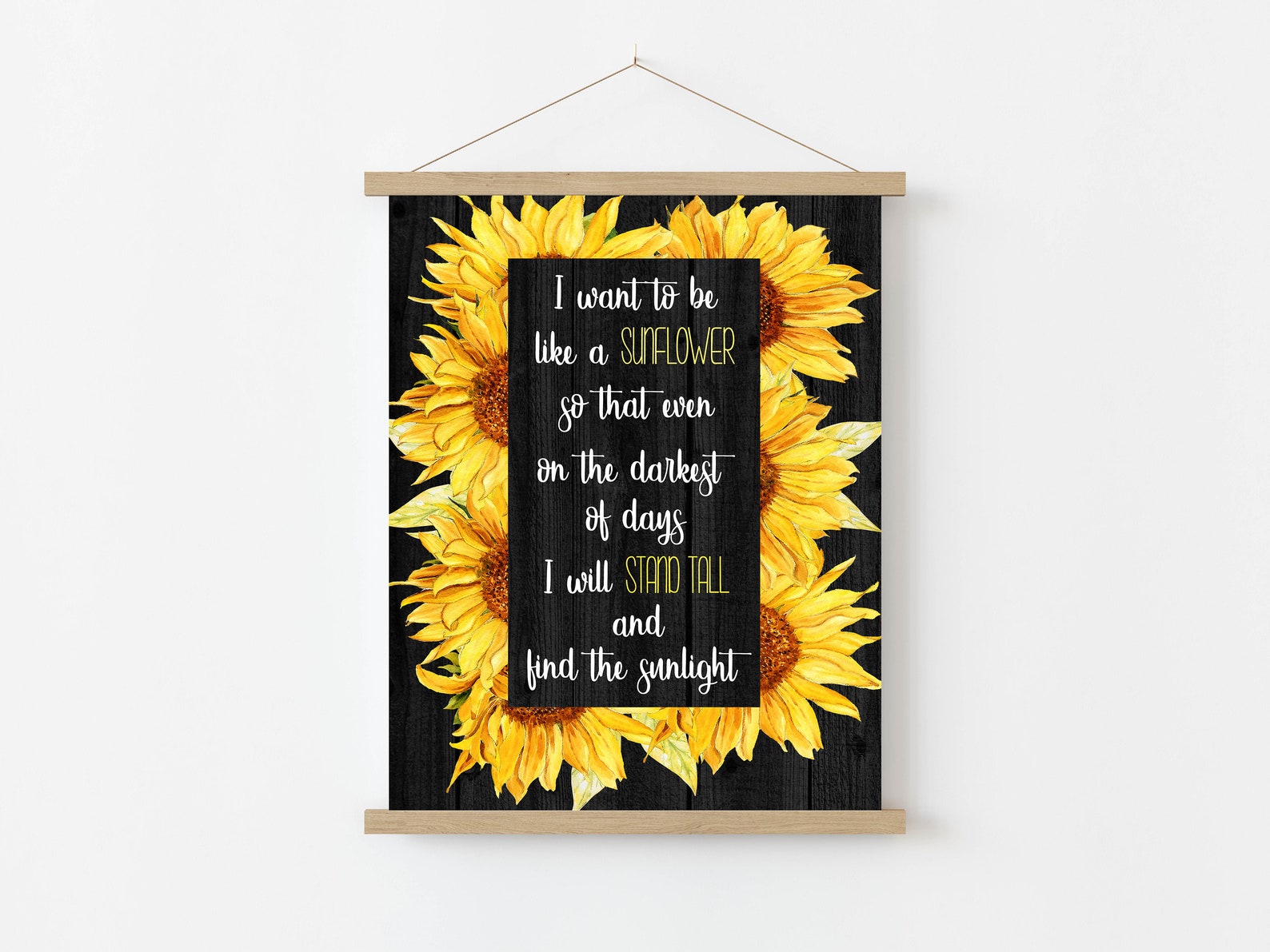 I Want to Be A Sunflower Printable Quote 5x7 8x10 11x14 16x20 - Etsy