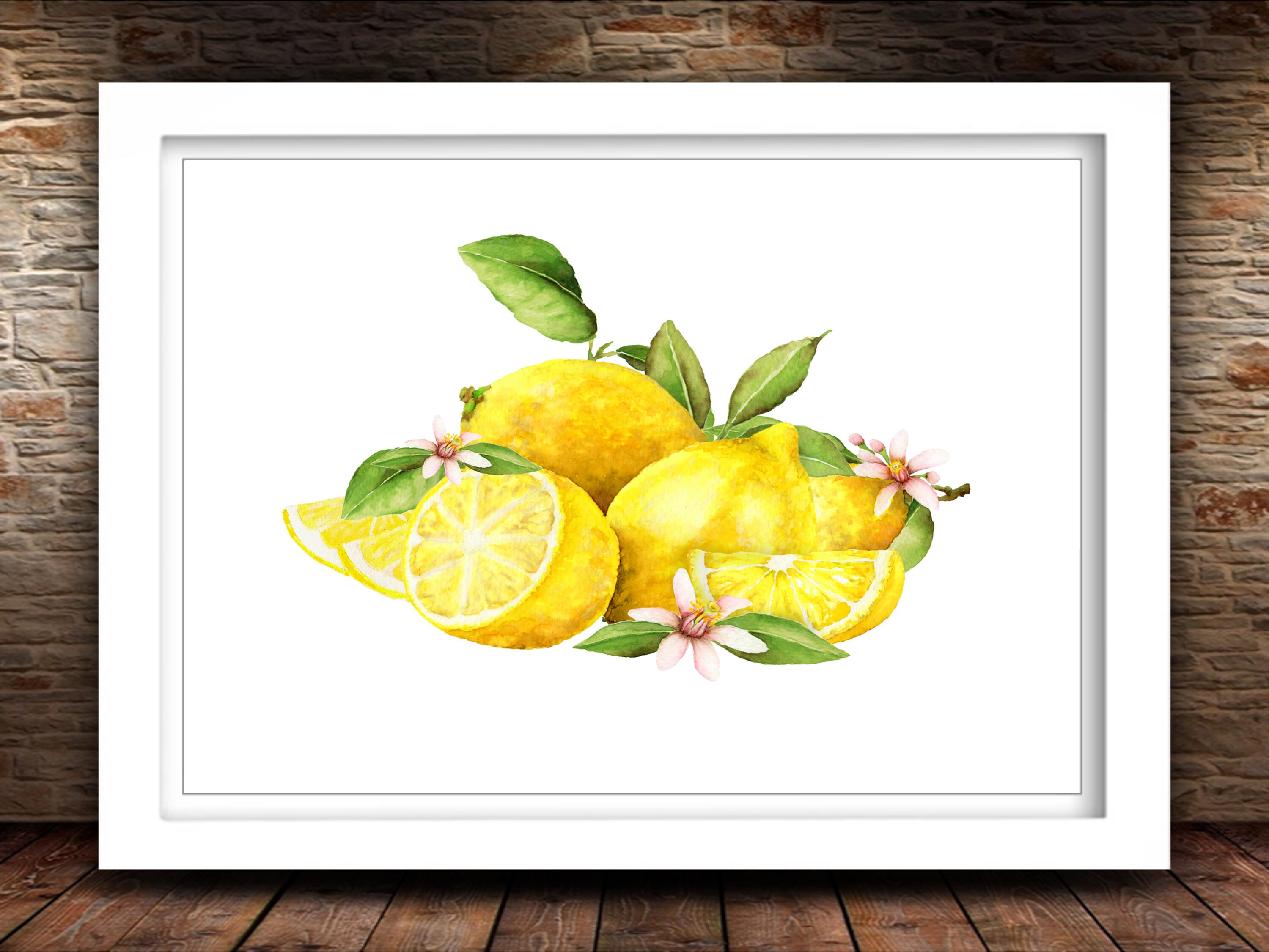 Lemon Printable Lemon Bunch Kitchen Sign 5x7 8x10 11x14 16x20 | Etsy