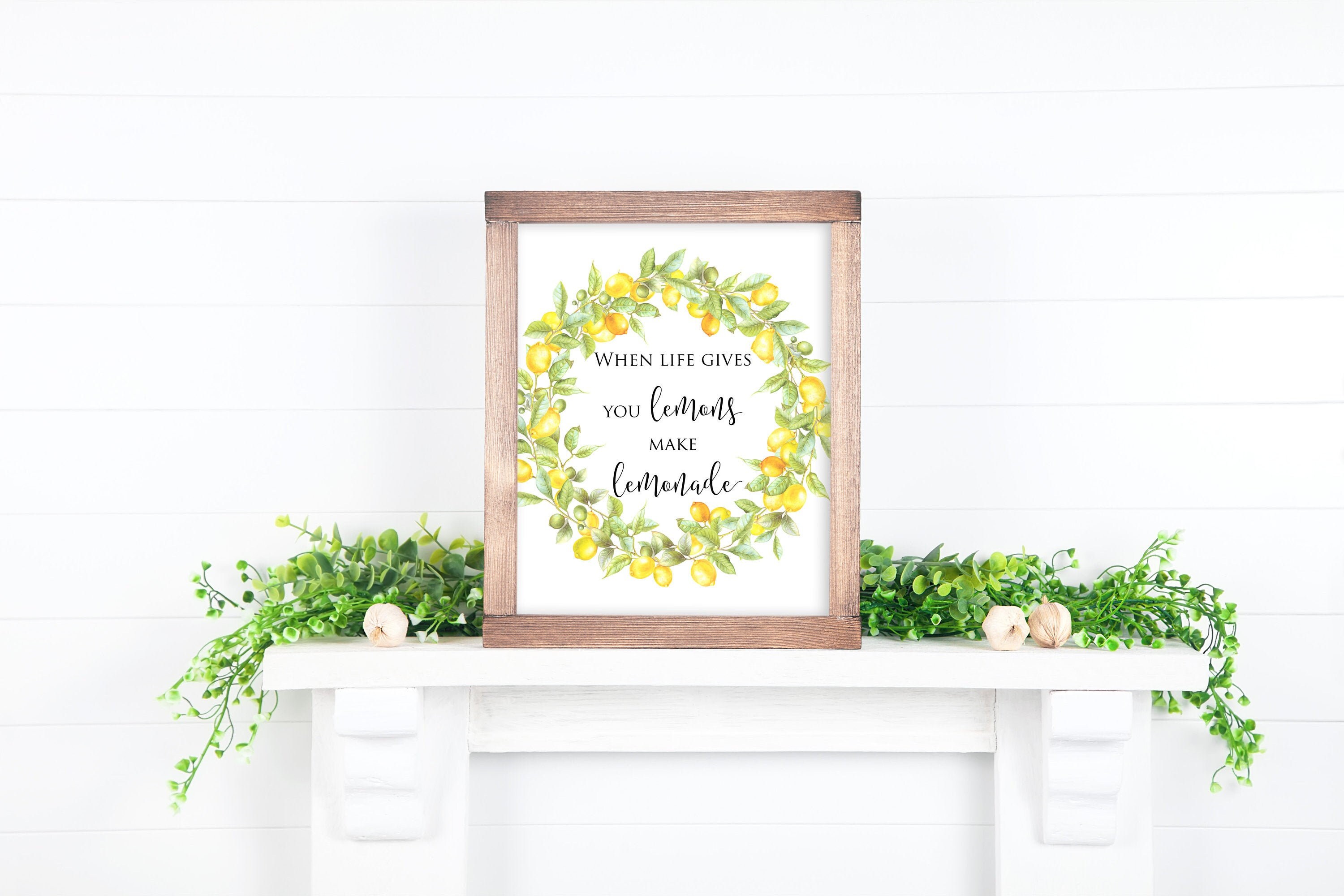 When Life Gives You Lemons Make Lemonade Printable Wall Art | Etsy
