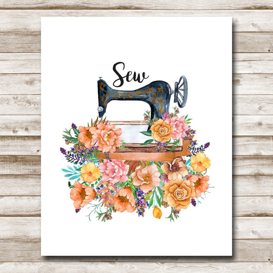Sew Printable Art Vintage Sewing Printable Craft Room Sign - Etsy