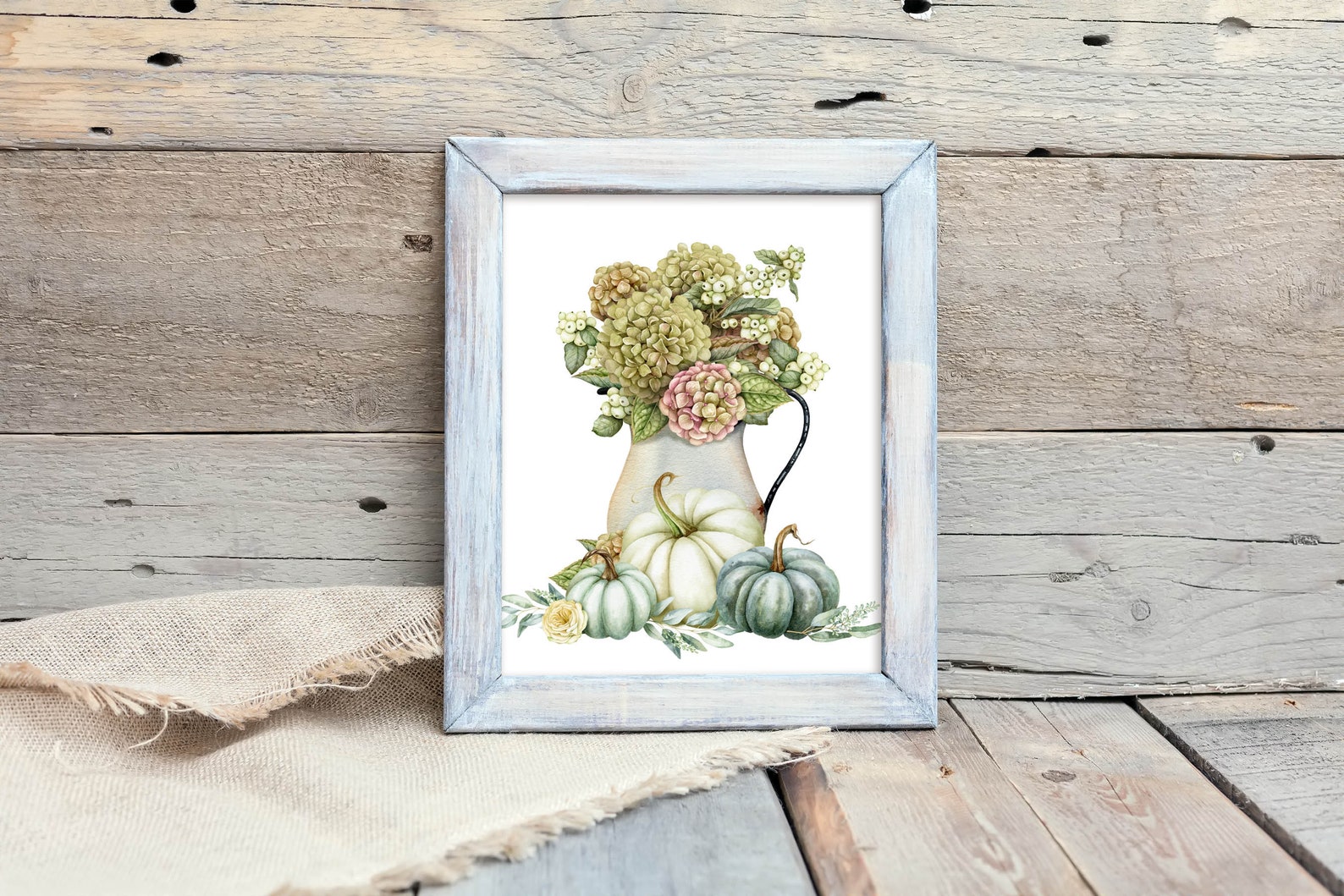 Farmhouse Fall Printable Pumpkins Hydrangeas Autumn Sign Home - Etsy