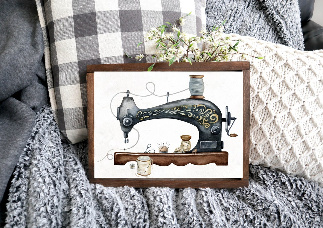 Vintage Sewing Machine Printable Sewing Print Craft Room Vintage Decor ...