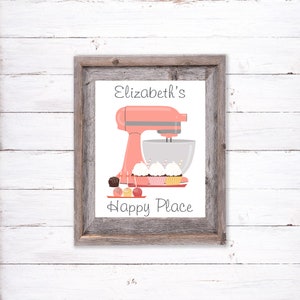 Personalized Baking Room Sign Printable Kitchen Art Home Decor | Etsy
