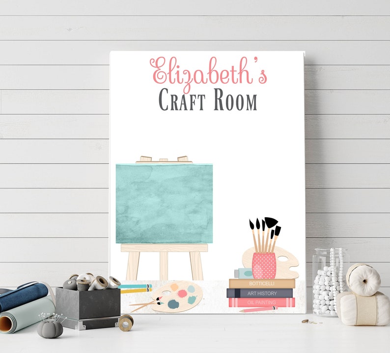 Craft Room Printable Personalized Art Room Sign Art Supplies - Etsy